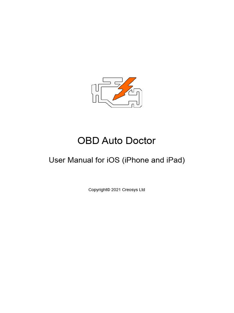 OBD Auto Doctor User Manual iOS | PDF | Ios | I Phone