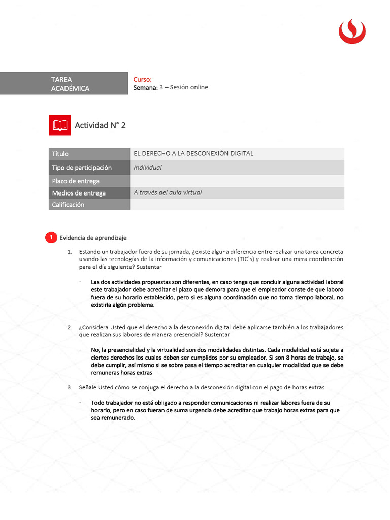 Ficha Semana 3 | PDF | Derecho laboral