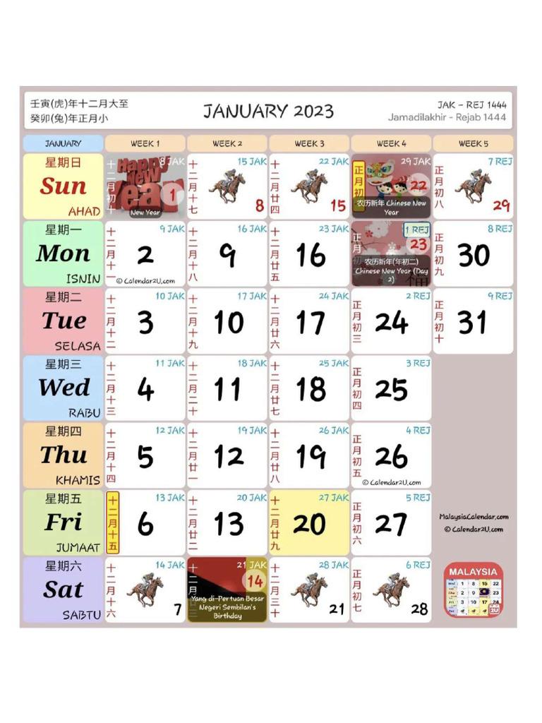 Kalender Kuda 2023 | PDF