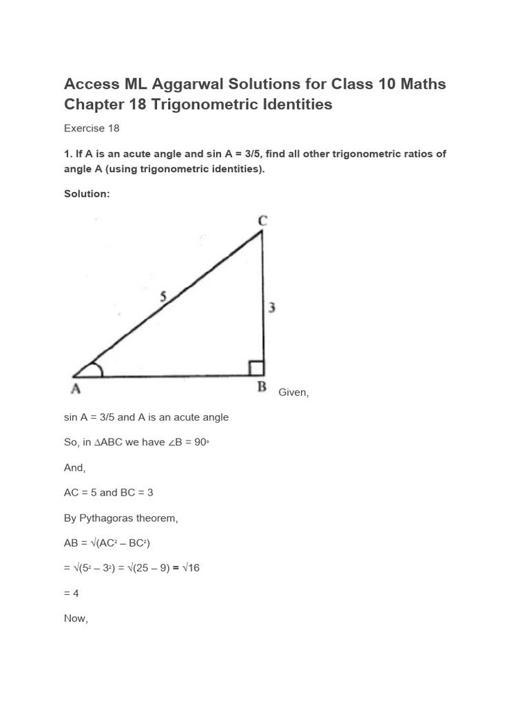 Chapter 18 Trigonometric Functions | PDF | Trigonometric Functions | Trigonometry