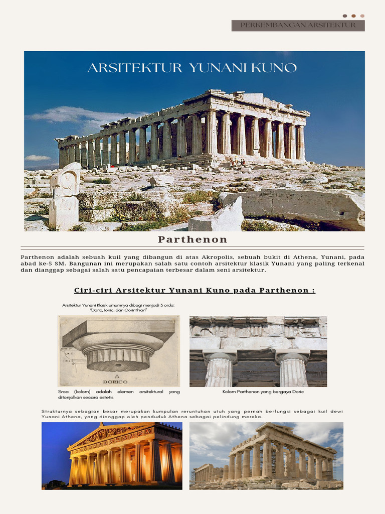 Arsitektur Kuno: Parthenon di Athena | PDF