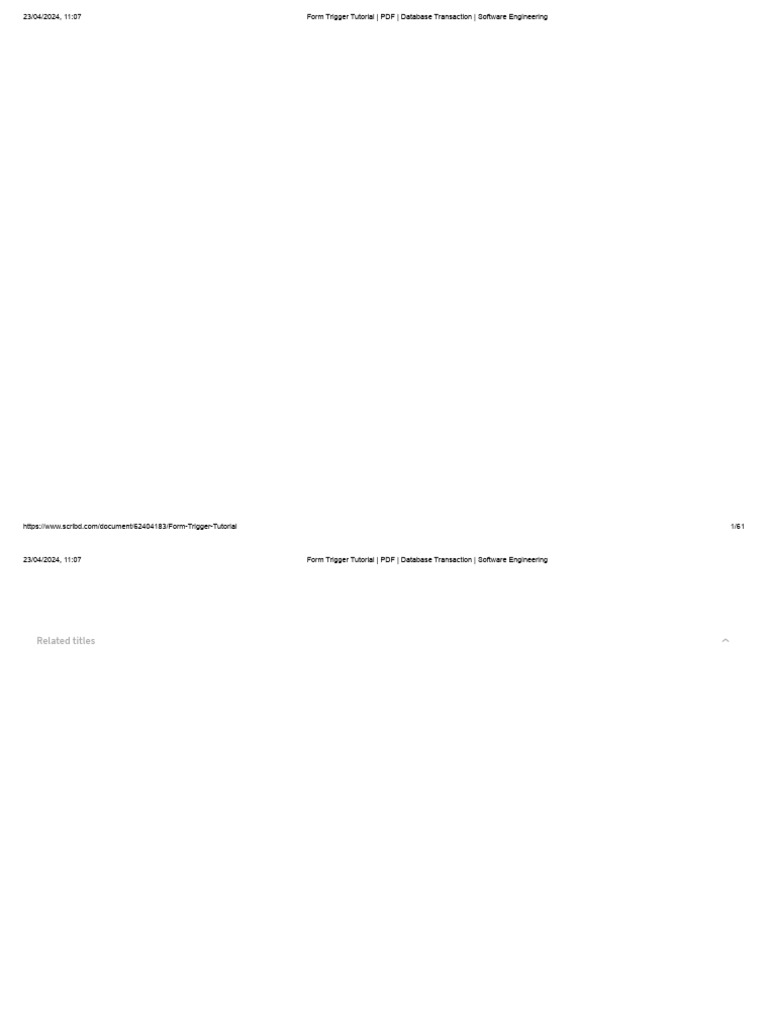 Form Trigger Tutorial Pdf Database Transaction Software Engineering Pdf Scribd Software 6492