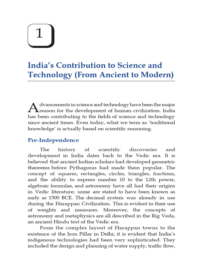 India's Contribution To Science and Technology | PDF | Science