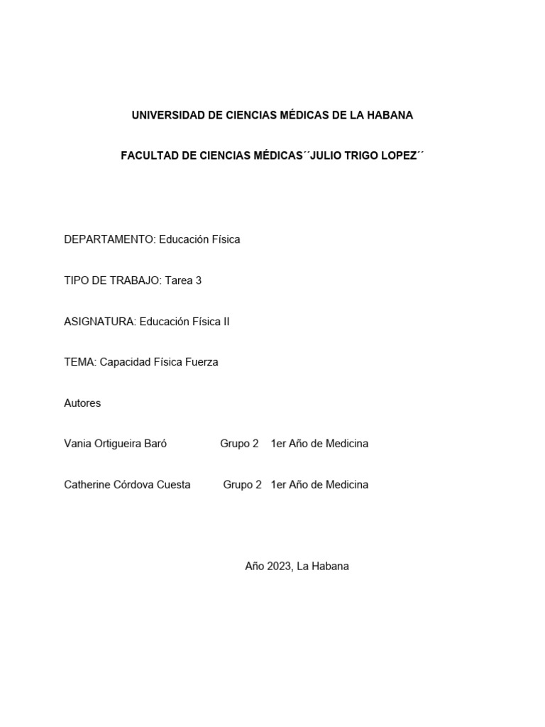 Capacida Fuerza Física - Vania Ortigueira Baro y Catherin Córdoba ...
