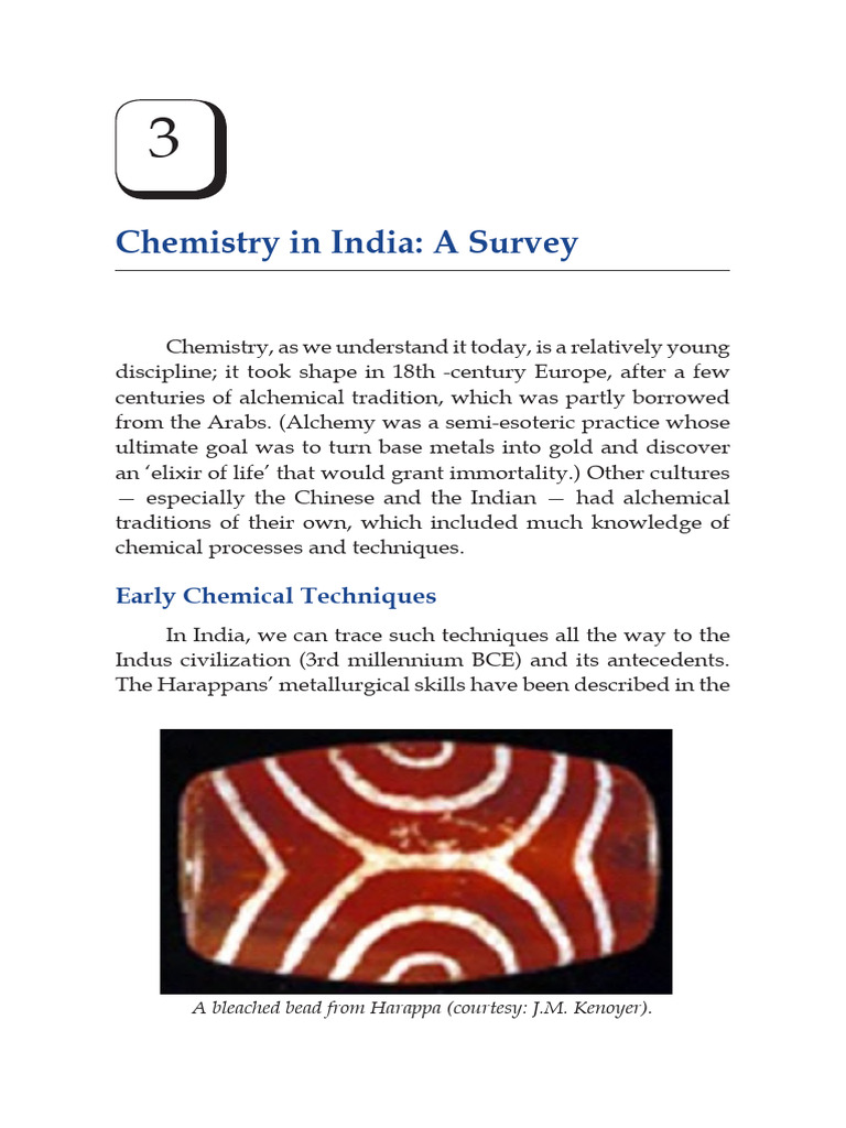 Chemistry in India_A Survey | PDF | Alchemy | Chemistry