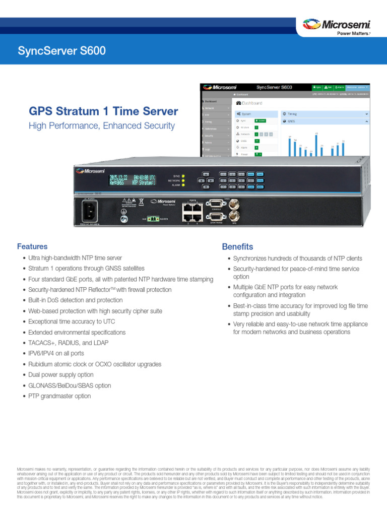SyncServer S600: High-Security NTP Time Server | PDF | Computer Network | Computer Science