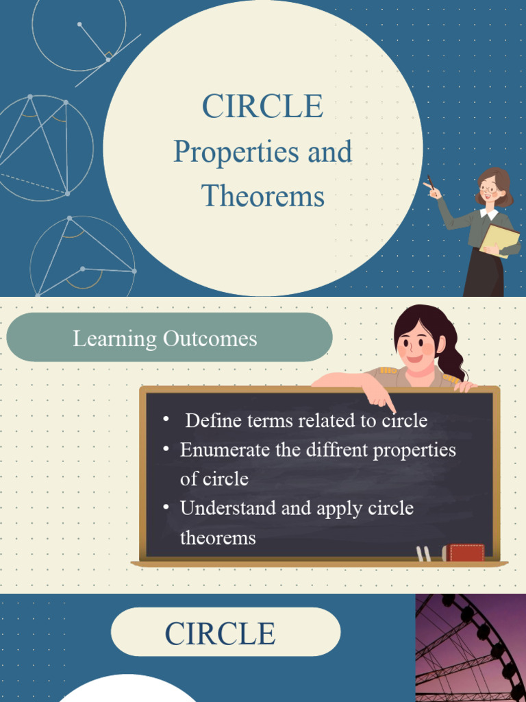 Properties of Circle and Circle Theorems | PDF | Circle | Perpendicular