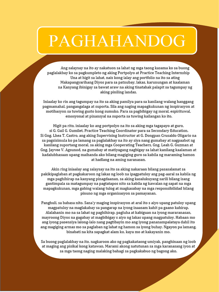 Paghahandog | PDF