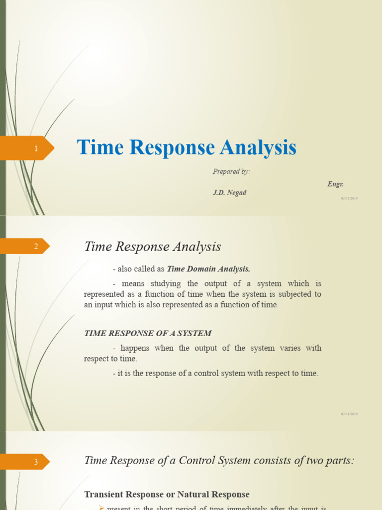 Time Response Analysis of Control Systems | PDF | Applied Mathematics ...