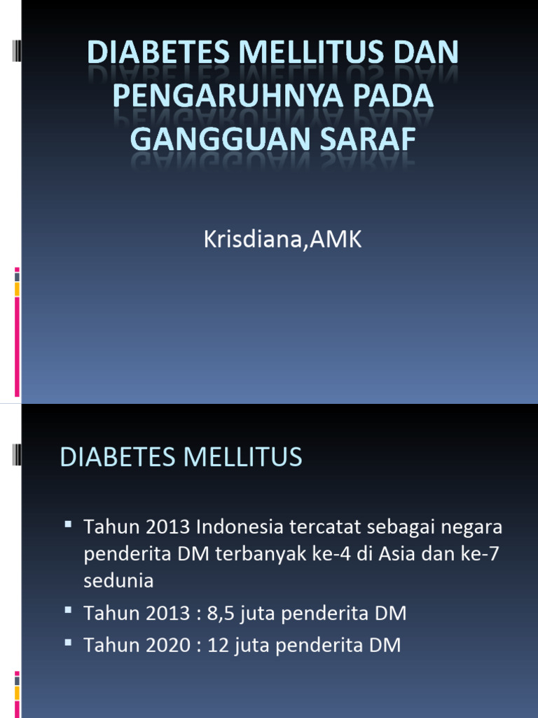 Komplikasi Diabetes Melitus dan Pencegahannya | PDF