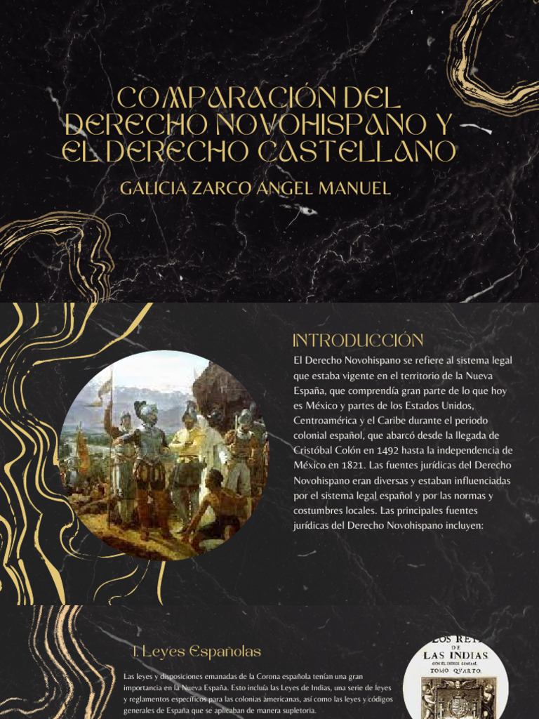 Comparativa del Derecho Novohispano | PDF | Nueva españa | España