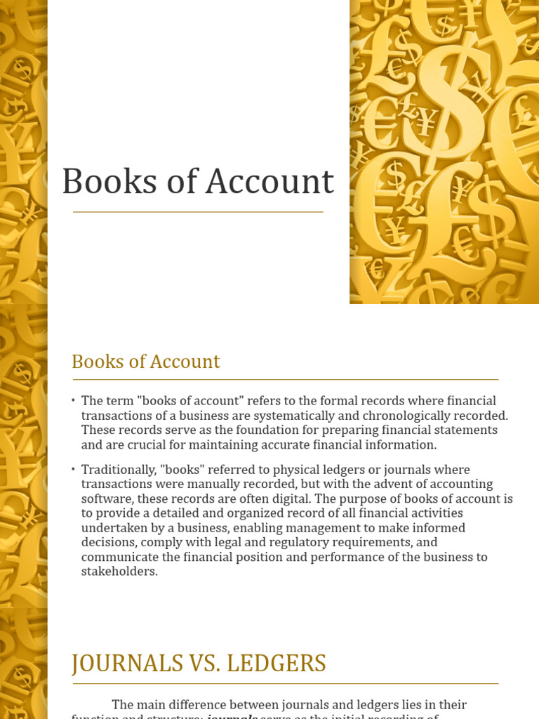 Understanding Books of Account | PDF | Debits And Credits | Financial ...
