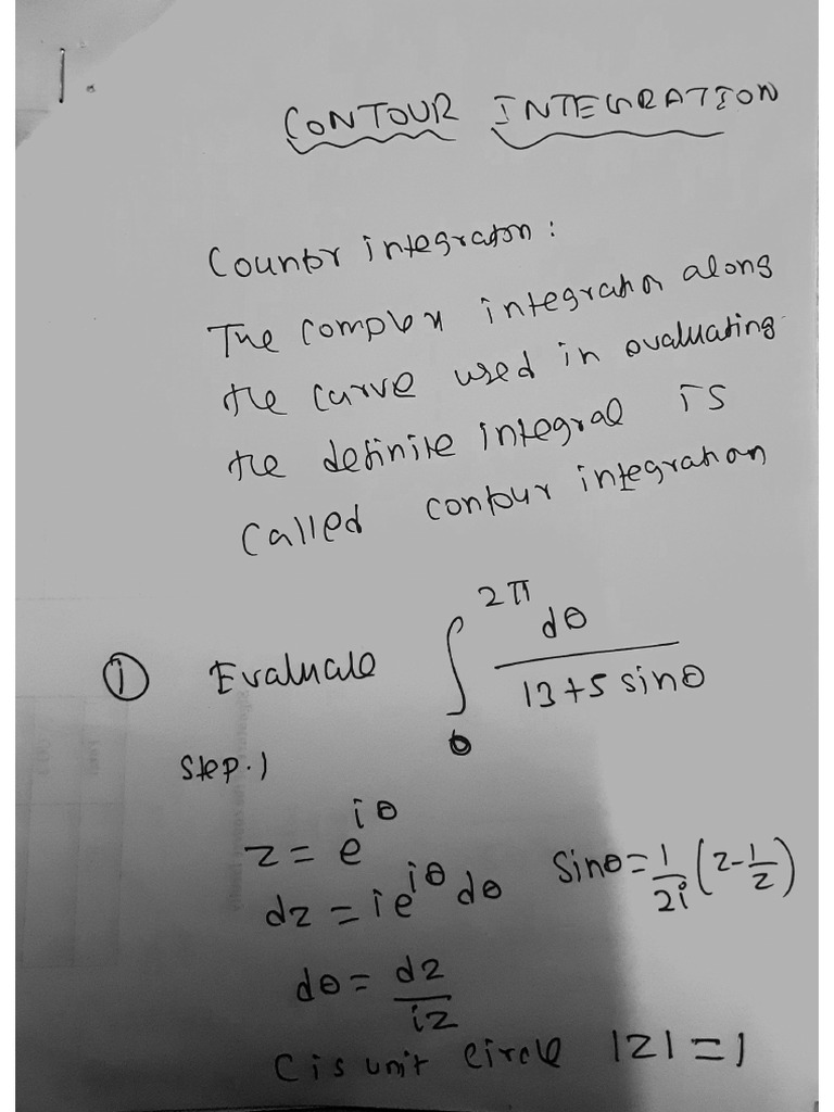 Contour Integration | PDF