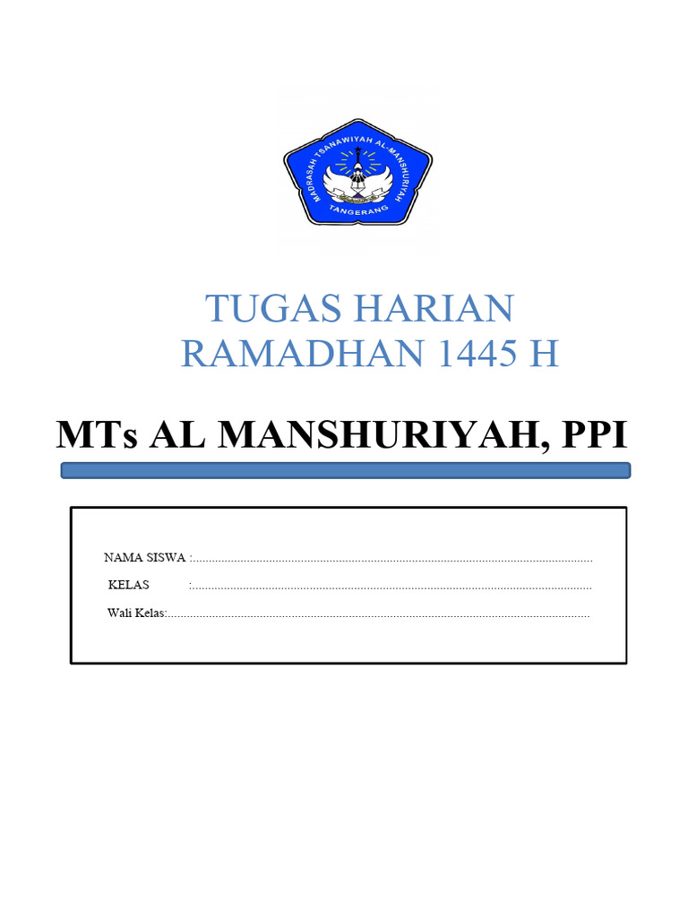 TUGAS HARIAN LIBUR ROMADHON 1445 | PDF