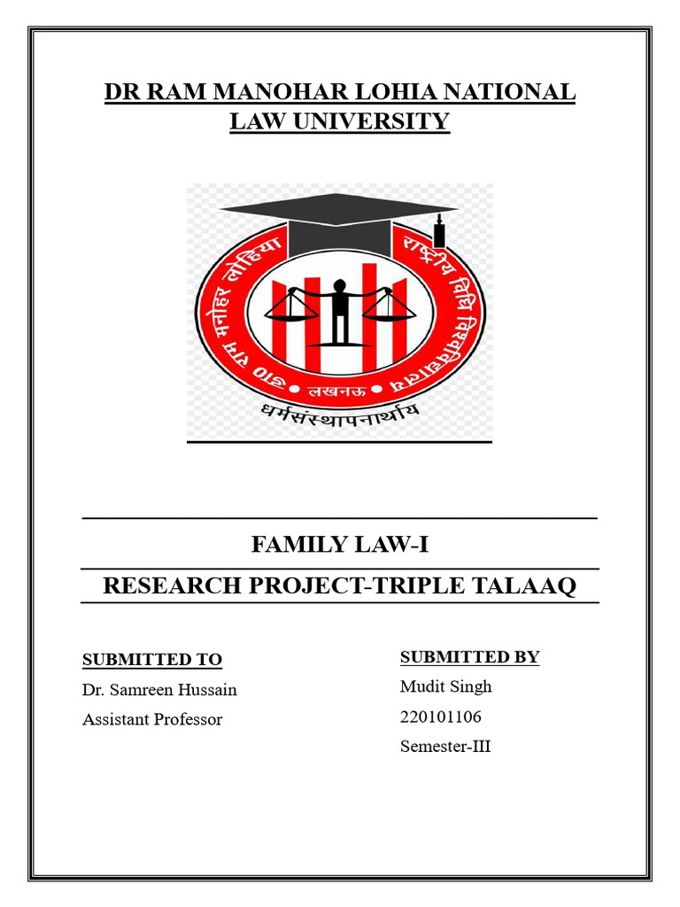 Family Law 1 Project | PDF | Abrahamic Religions | Justice
