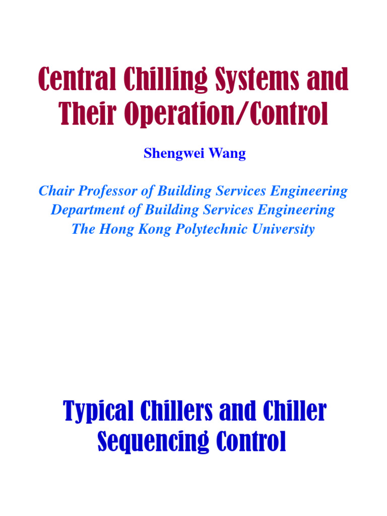 Central Cooling System and Control | PDF | Air Conditioning ...
