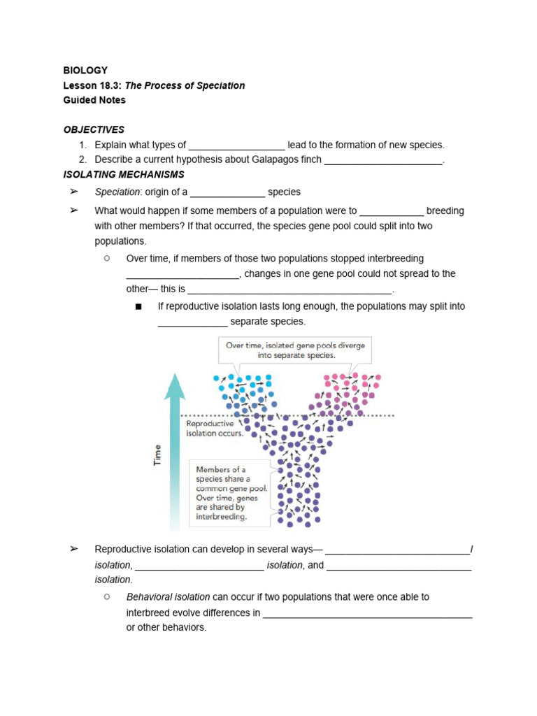 Speciation of Galapagos Finches | PDF | Species | Natural Selection