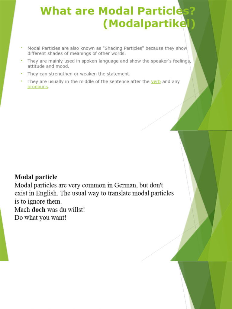Modalpartikel) | Download Free PDF | Syntax | Semiotics