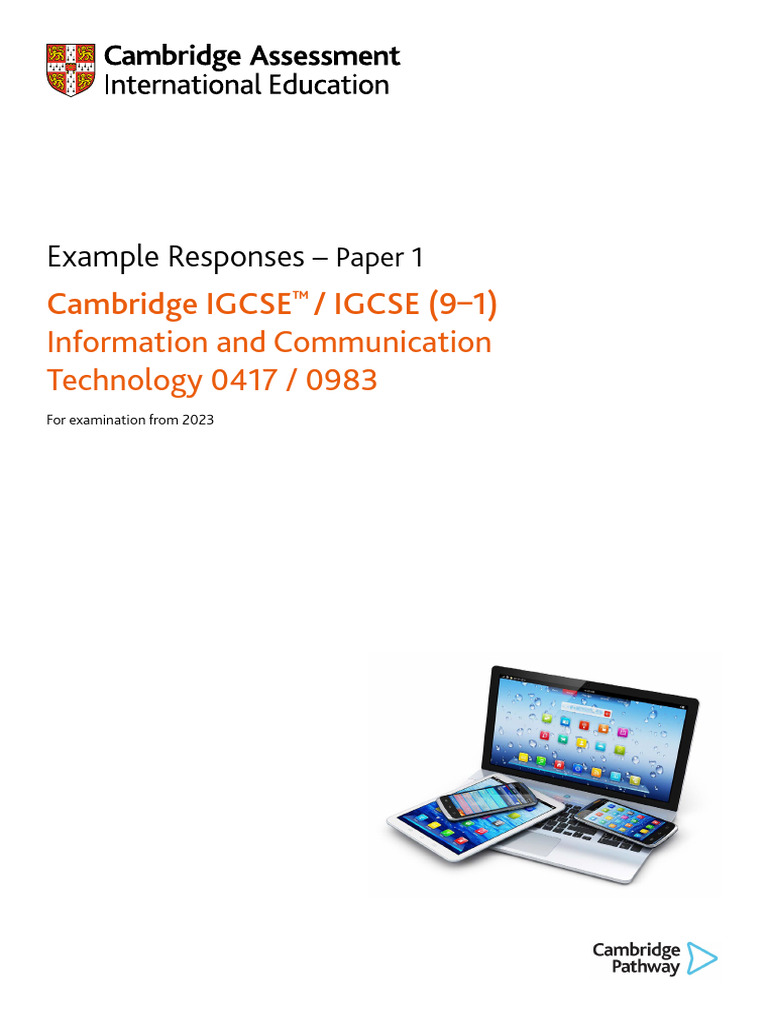 0417 Example Candidate Responses Paper 1 (For Examination From 2023) | PDF | Computer Network ...