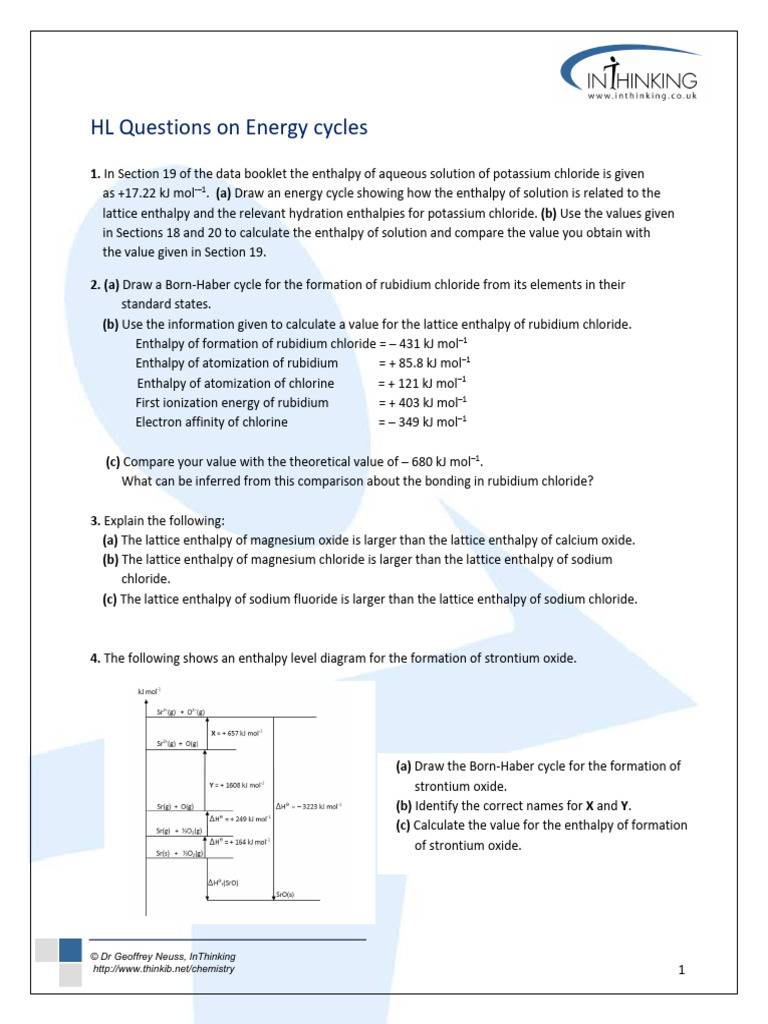 Energy Cycles Questions | PDF | Science & Mathematics | Technology ...