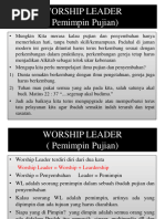 Cara Menjadi WL (Worship Leader) Yang Baik Dan Benar Di Gereja Untuk Pemula | PDF