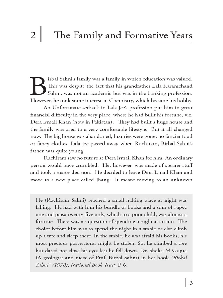 Birbal Sahni - Family | PDF