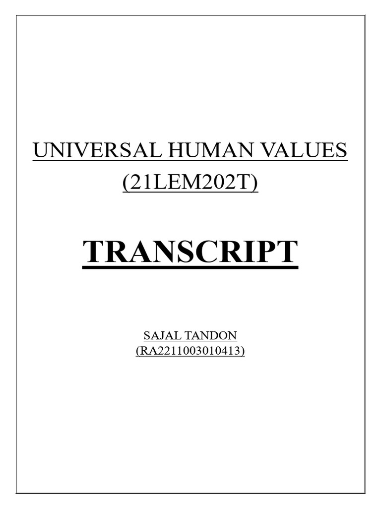 Navigating Universal Human Values | PDF | Empathy | Morality