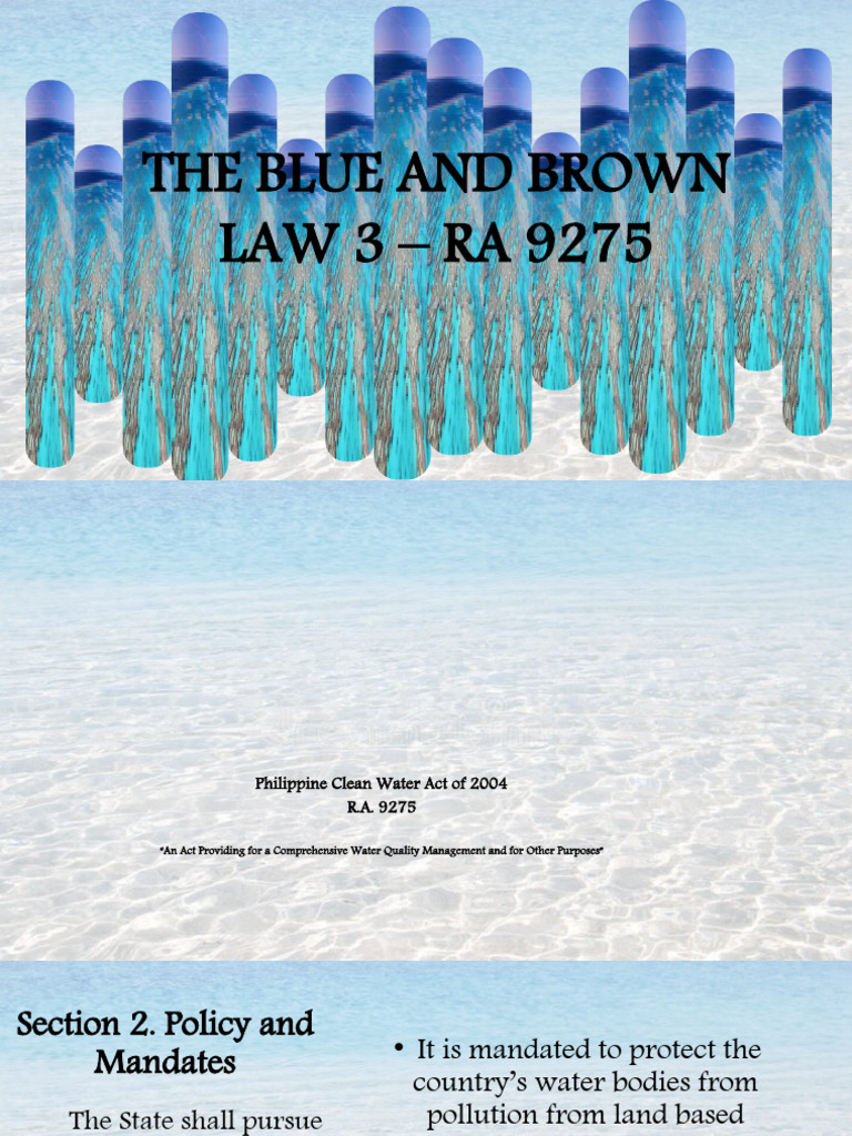 Ra 9275 | PDF | Water Pollution | Sewage Treatment