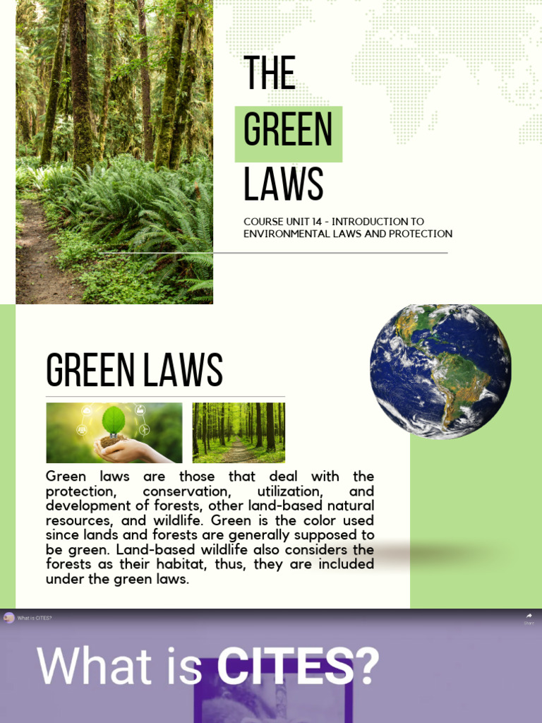 The Green Laws | Download Free PDF | Cites | Conservation Biology