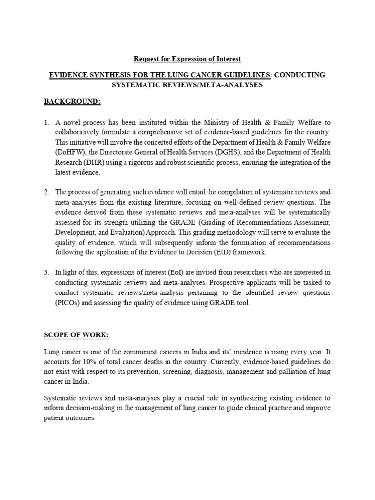 Lung Cancer EOI 2 | PDF | Systematic Review | Meta Analysis
