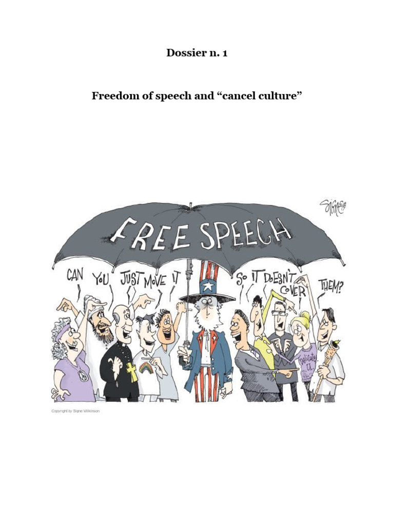 Class 1 Handouts - Freedom of Speech and Cancel Culture | PDF | First ...