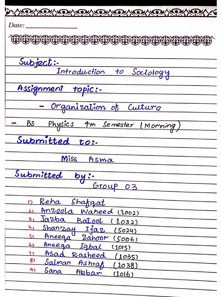 Socio Group 3 Assign. | PDF