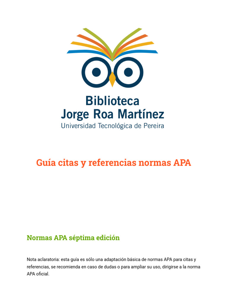 Guia Estilo APA 7° Ed. UTP | Descargar gratis PDF | Estilo apa