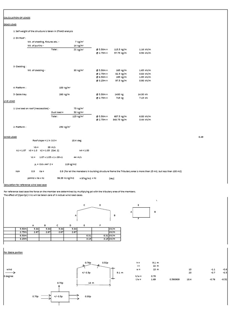 Load Calculation str1 | PDF | Mechanical Engineering | Structural Engineering
