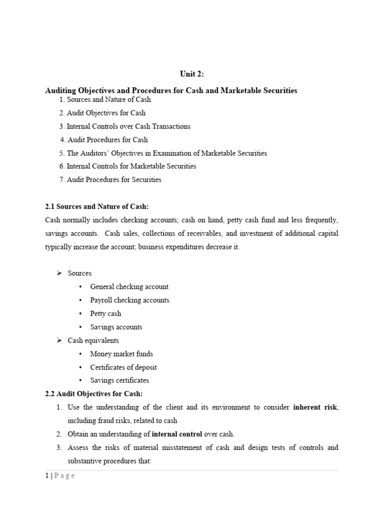 Unit 2 | PDF | Audit | Receipt