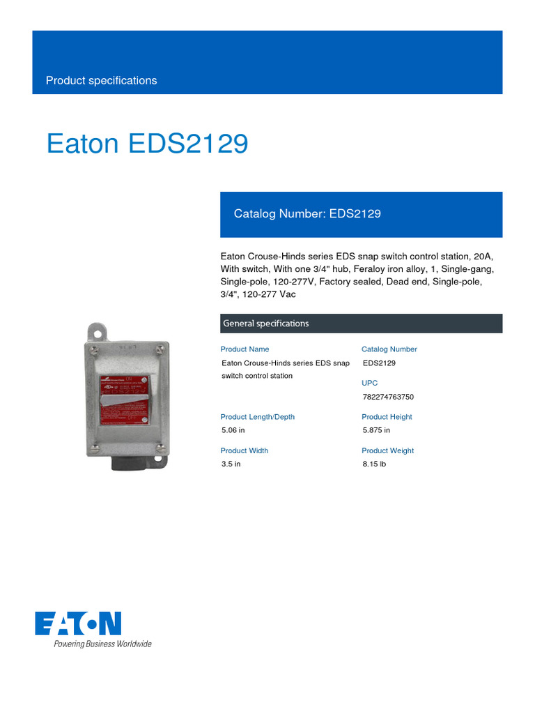 EDS2129 | Download Free PDF | Switch | Electrical Equipment
