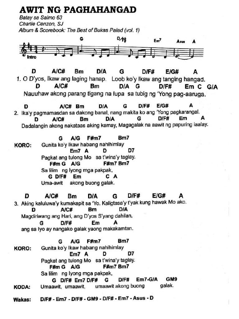 Awit NG Paghahangad | PDF