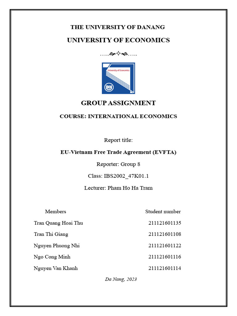 47K01.1 Group-08 Evfta | PDF | European Union | Foreign Direct Investment
