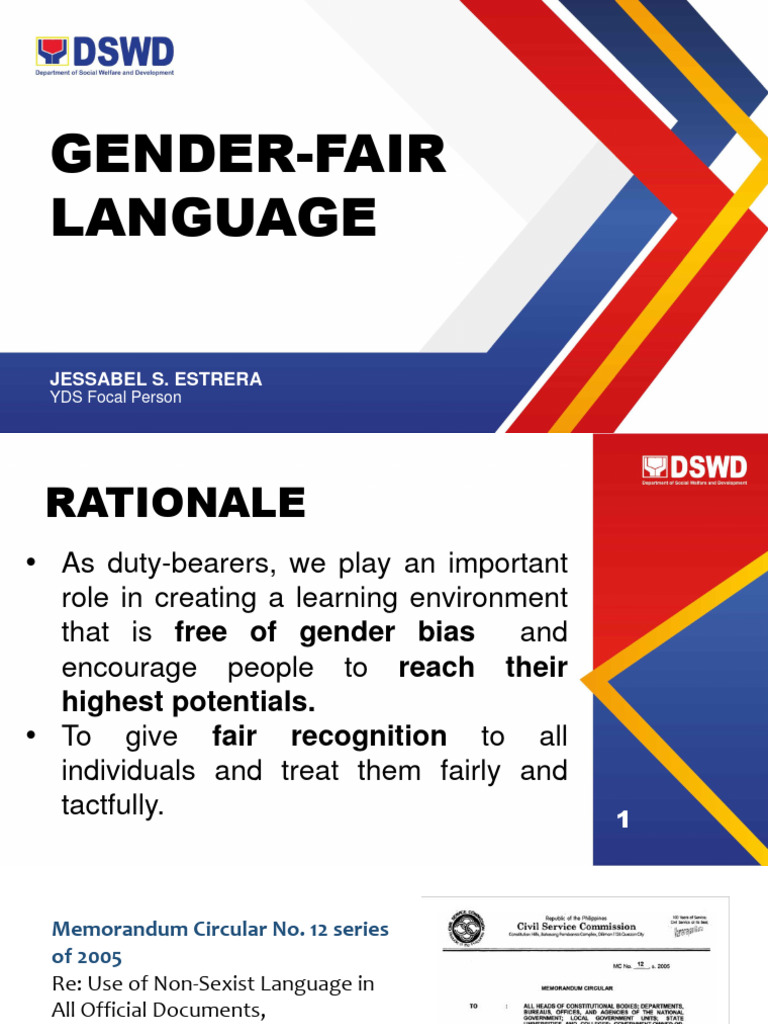 Session 8 - Gender Fair Language | PDF | Grammatical Gender | Transgender