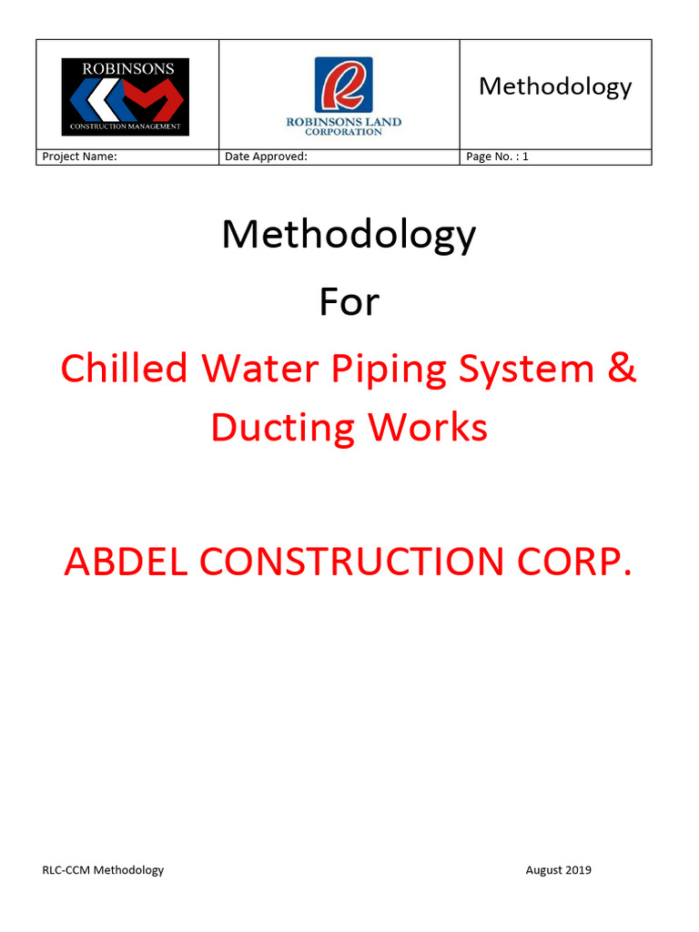 ABDEL CONSTRUCTION CORP. CHILLED WATER SYSTEM INSTALLATION Methodology | Download Free PDF ...