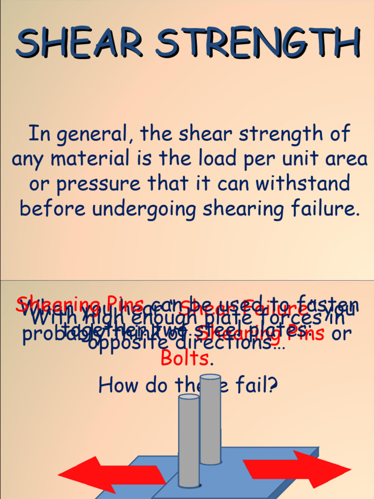 Understanding Shear Strength in Materials | PDF | Stress (Mechanics ...