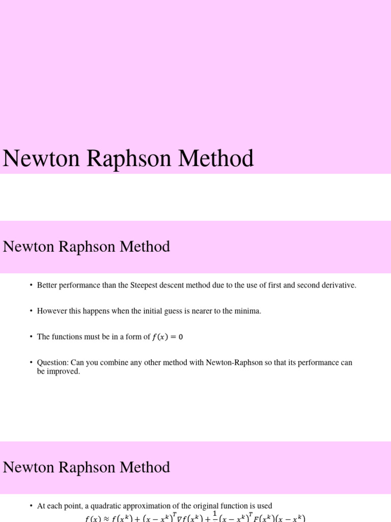 7 Newton Raphson Method | PDF | Mathematical Objects | Computational ... 7 Newton Raphson Method | PDF | Mathematical Objects | Computational ...