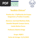 Pruebas Cruzadas (Reporte 6) | PDF | Sangre | Transfusión de sangre