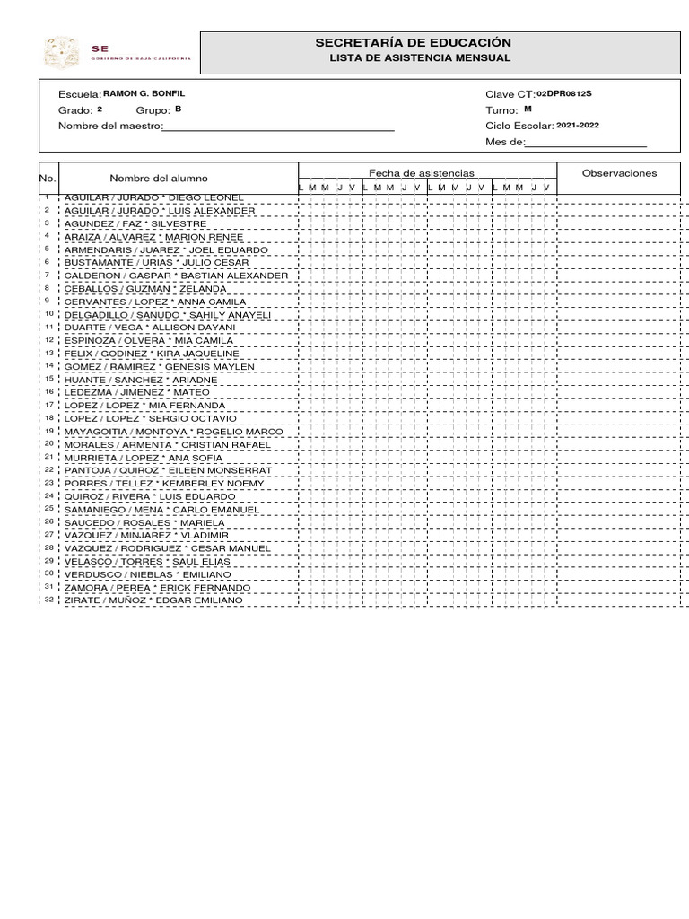 Lista Alum Asis | PDF