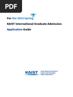 KAIST Admission Guideline For International Applicants 2025 (Including ...