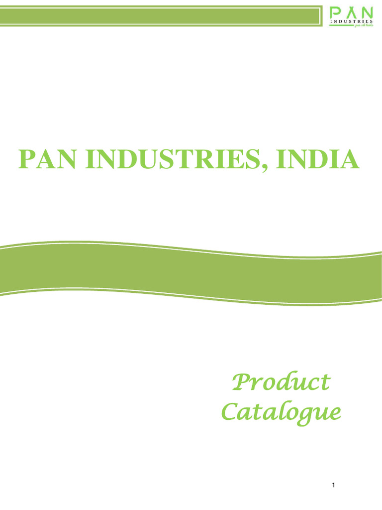 PAN Ind. Catalogue | PDF | Pipe (Fluid Conveyance) | Manufactured Goods