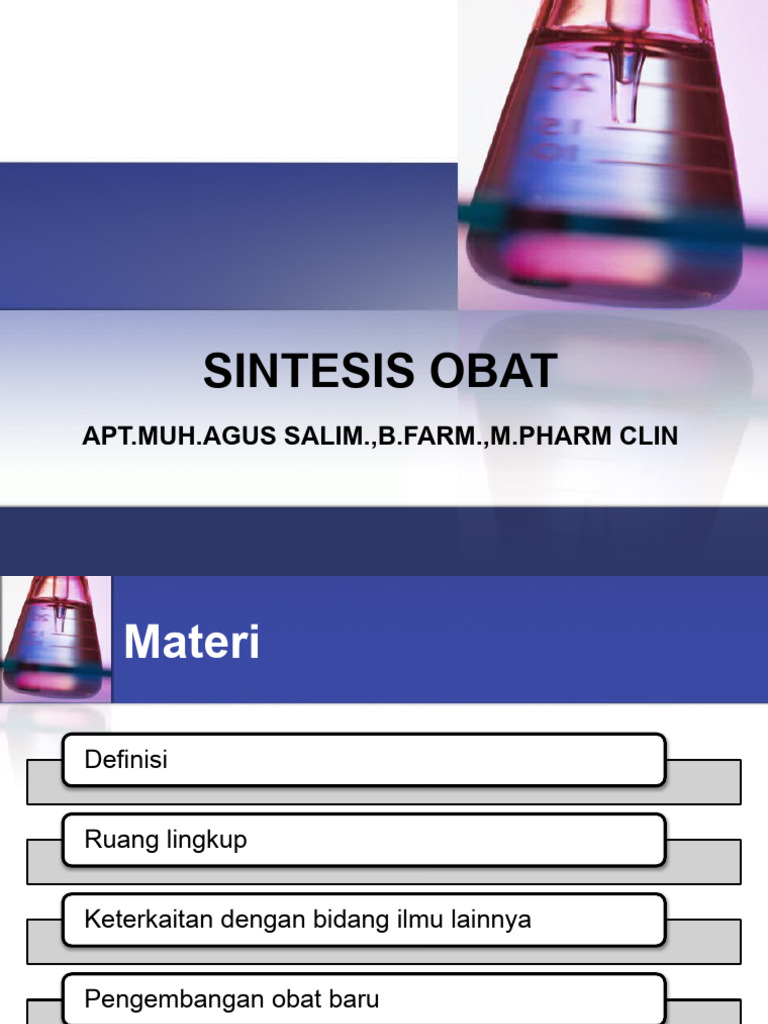 Sintesis Obat 1 | PDF | Pengembangan Diri