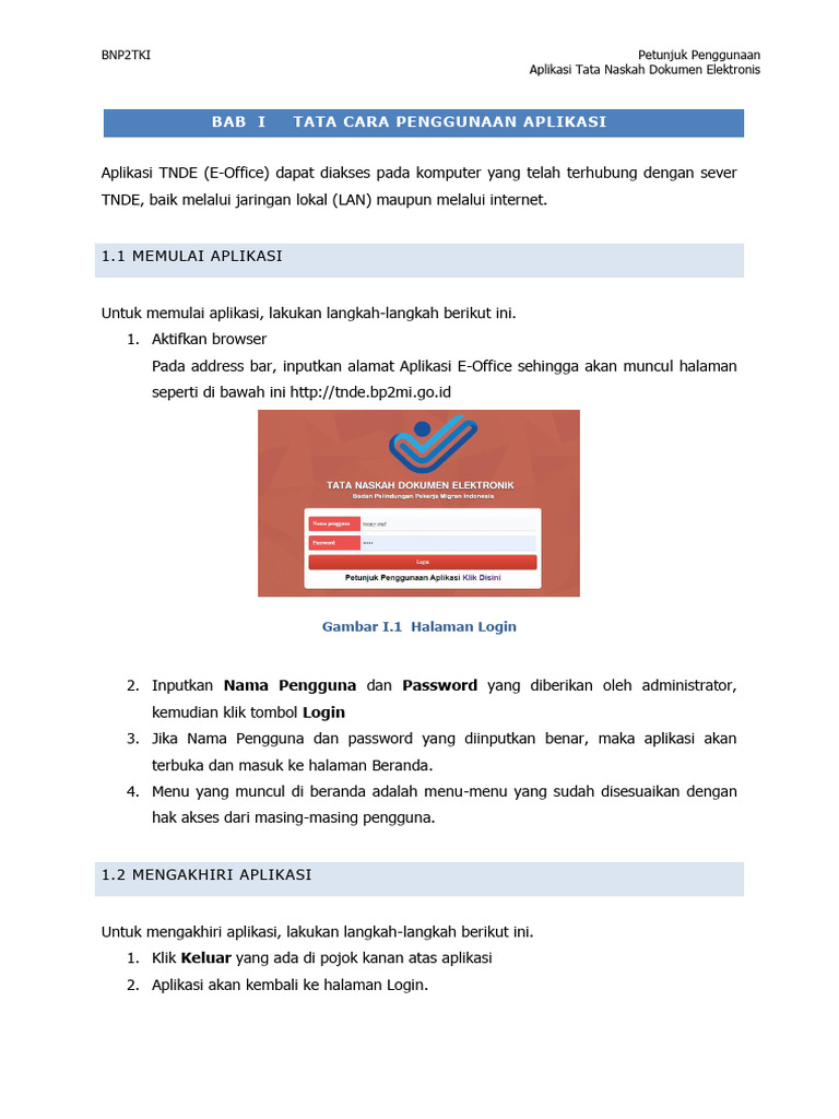 TATA CARA PENGGUNAAN APLIKASI | PDF