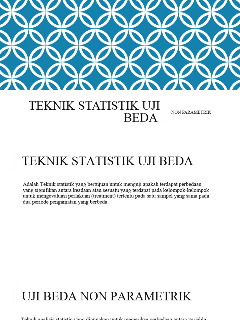 TEKNIK STATISTIK UJI BEDA | PDF | Sains & Matematika TEKNIK STATISTIK UJI BEDA | PDF | Sains & Matematika