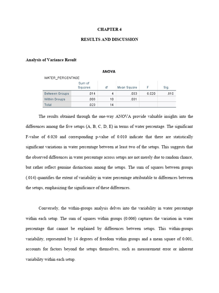Chapter 4 (Anova + Tukey) | PDF | Analysis Of Variance | P Value